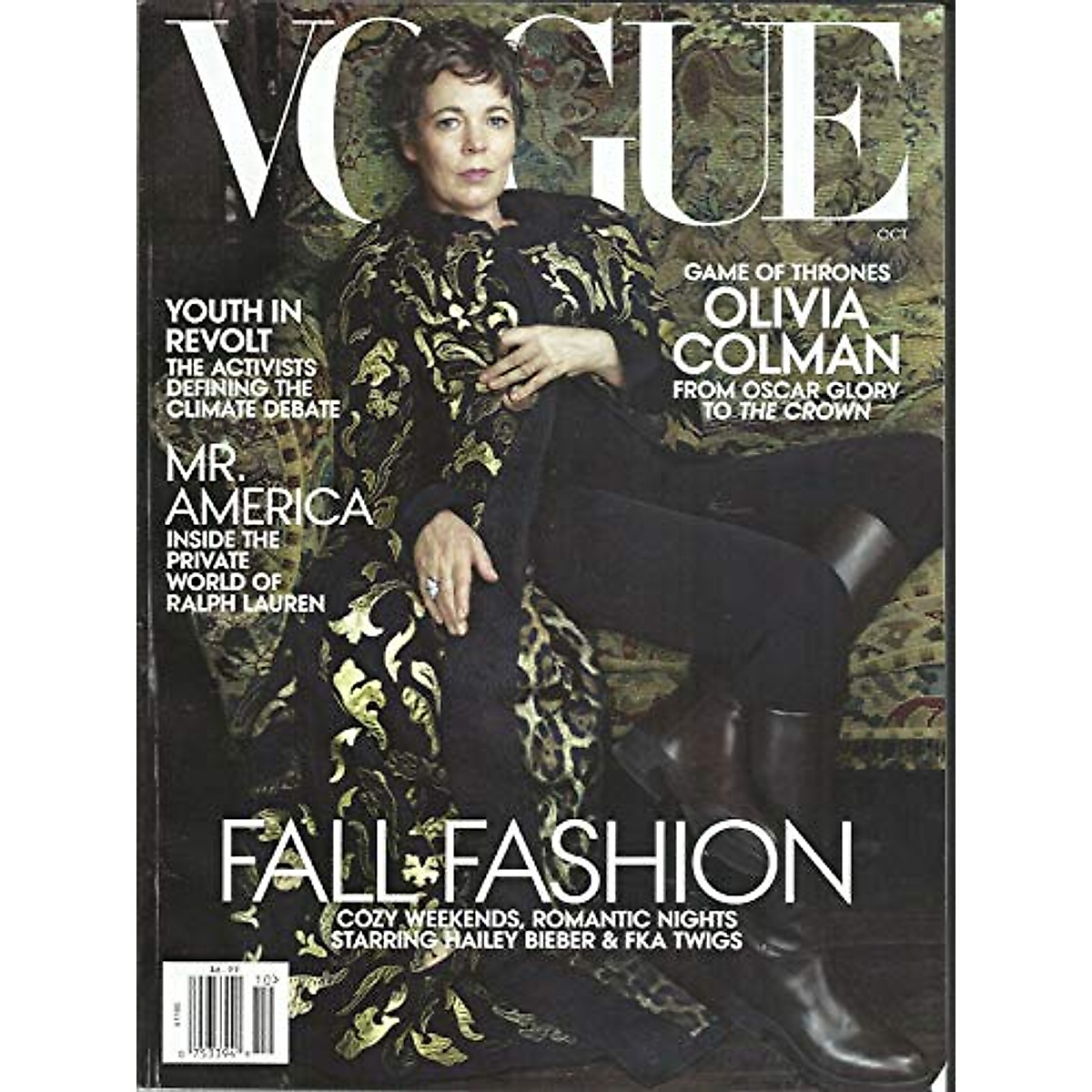 VOGUE MAGAZINE, FALL FASHION * GAME OF THRONES OLIVIA COLMAN OCTOBER, 2019