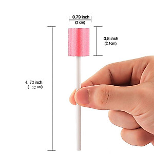 Wellgler's Oral Care Swabs Disposable- Pink 100 Counts