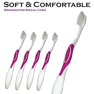SDC Extra Soft Manual Toothbrush for Sensitive or Damaged Gums -Toothbrush for Adults os Ideal for use During and After perio Therapy | maintains Oral Hygiene (3-Pack)