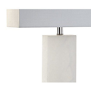 JONATHAN Y JYL2009A Tiggie 27" Alabaster LED Table Lamp Modern Contemporary Glam Bedside Desk Nightstand Lamp for Bedroom Living Room Office College Bookcase LED Bulb Included, White Alabaster