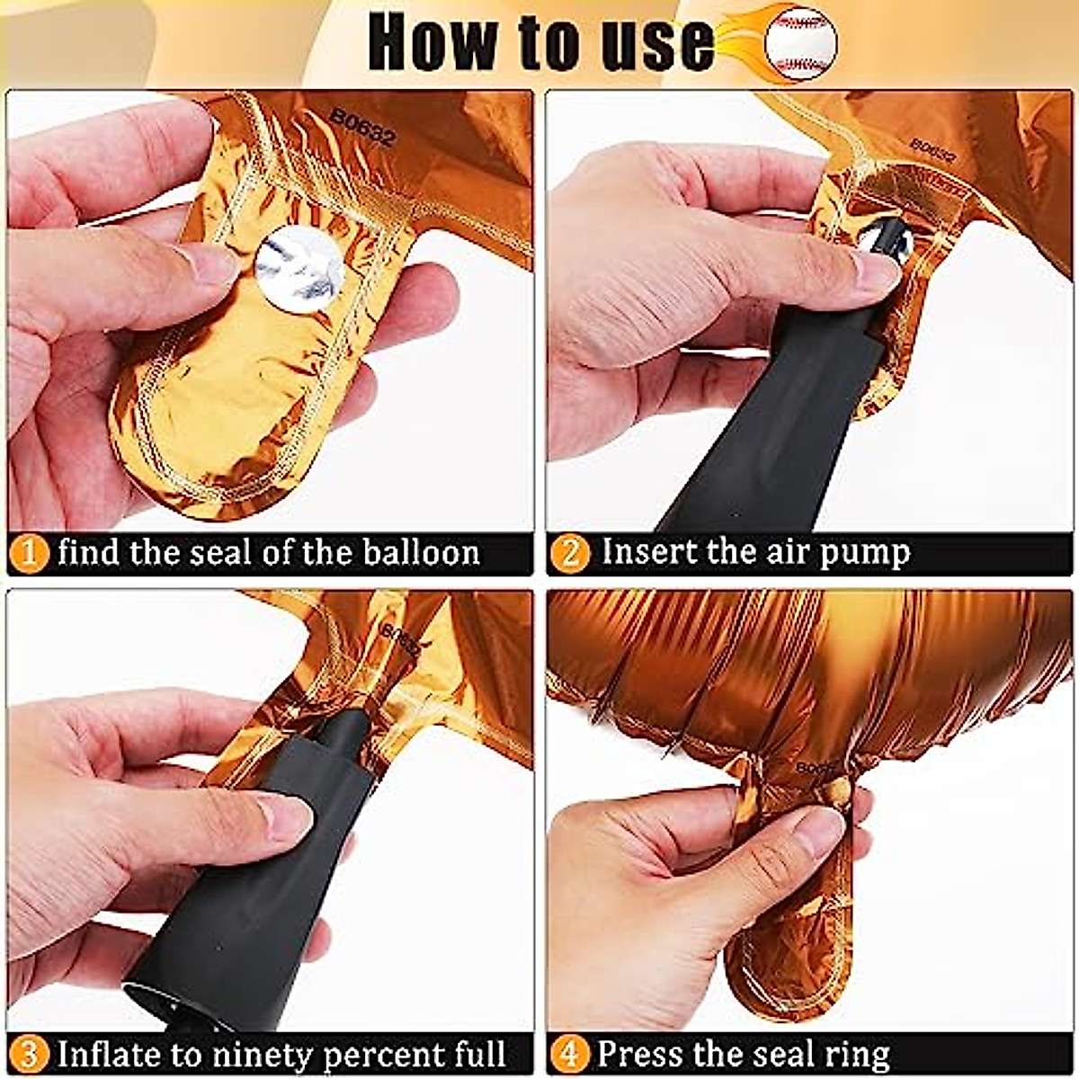 10 PCS Baseball Balloons Baseball Glove Balloons 18 Inch Balloons Sports Baseball Balloons Foil Baseball Glove Mylar Balloon Decorations for Baseball Themed Party Balloons Boys Girls Summer Birthdays