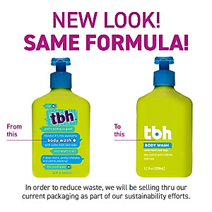 TBH Kids Body Wash - Gentle Exfoliating Body Wash - Sulfate, Paraben Free - 12 oz