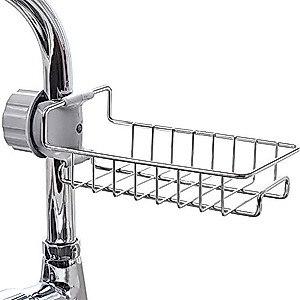 Adjustable Sink Drain Rack Sponge Storage Faucet Holder Soap Drainer Shelf Basket Organizer Kitchen Bathroom Accessories
