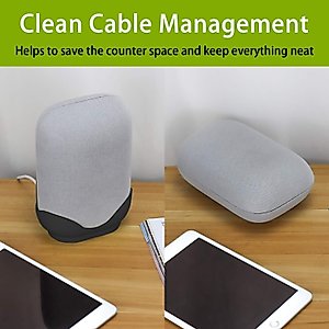 2 Pack Wall Mount Compatible with Google Nest Audio Speaker,Built in Cord Management Easy Install,Stable Stand Google Nest Audio Smart Speaker Holder Accessories for Space-Saving