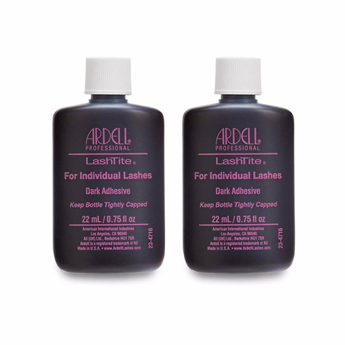 Ardell LashTite Lash Adhesive Dark for Individual Lashes, 0.75 oz x 2 Pack