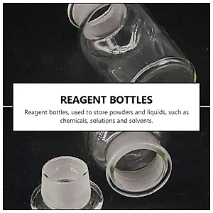 TEHAUX 1pc Reagent Bottle Sample Bottle Chemicals Bottle Sample Sealing Bottle Chemicals Glass Bottle