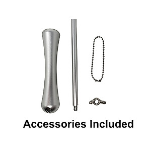 Standard Stainless Steel Grill Scraper with Handle, and an Additional Standard Brass Grill Scraper Combo - Small Tools for Stocking Stuffers