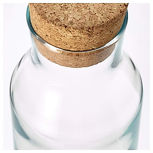 IKEA Carafe With Stopper, 3.54 x 11.02 x 3.54 inches, Clear Glass