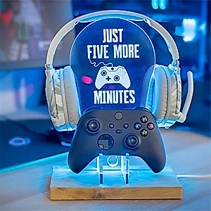Gaming RGB Headphones Hanger,Headset Holder with 7 Colors Light - Headset Controller Holder, RGB LED Game Station Console Controller Holder - Earphone Hanger Accessories for Desktop Gamer