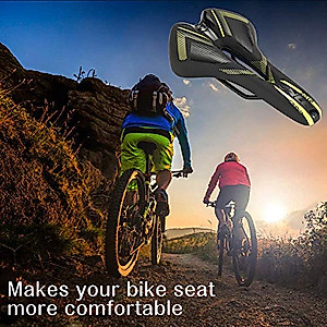 Road Bike Saddle Mountain Bicycle Seat, Gel Bicycle Saddle Professional Waterproof Road Bicycle Saddle for Men,Women, Riding Bike, Mountain Bike,Outdoor