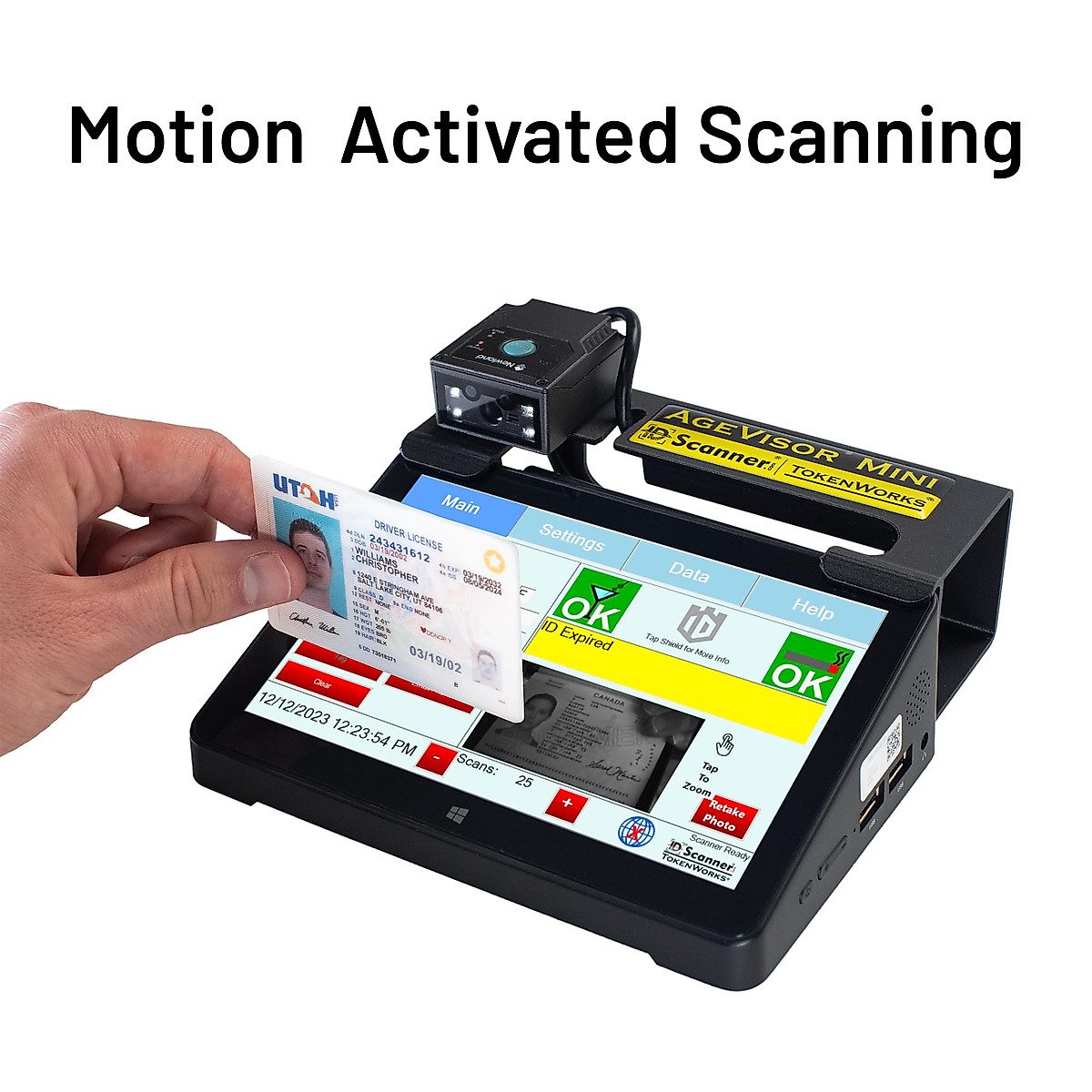 AgeVisor Touch ID Scanner - Black