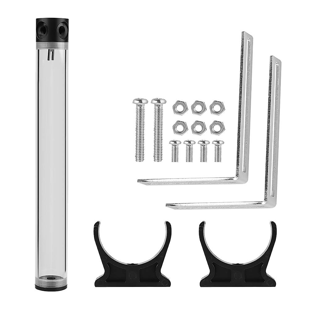 Yoidesu CPU Cooling Heat Exchanger Water Pump Tank 50mm Diameter Cylinder Water Cooling Tank G1/4 Thread Computer DIY Cylinder Water Tank for CPU Cooling Multiple Length(400mm)