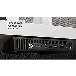 HP 600 G2 Micro Computer Mini Tower Tiny PC (Intel Quad Core i3-6100T, 8GB RAM, 256GB SSD, Wi-Fi, VGA, Display Port) Win 10 Pro (Renewed)