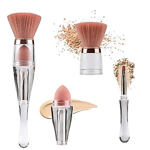makeup brush makeup brush set makeup blending brus,Makeup Brush 3 in 1 Multi-functional Cosmetic Brush for Foundation Powder Concealer Eye Lip Beauty Tool for Beginners & Makeup Artist