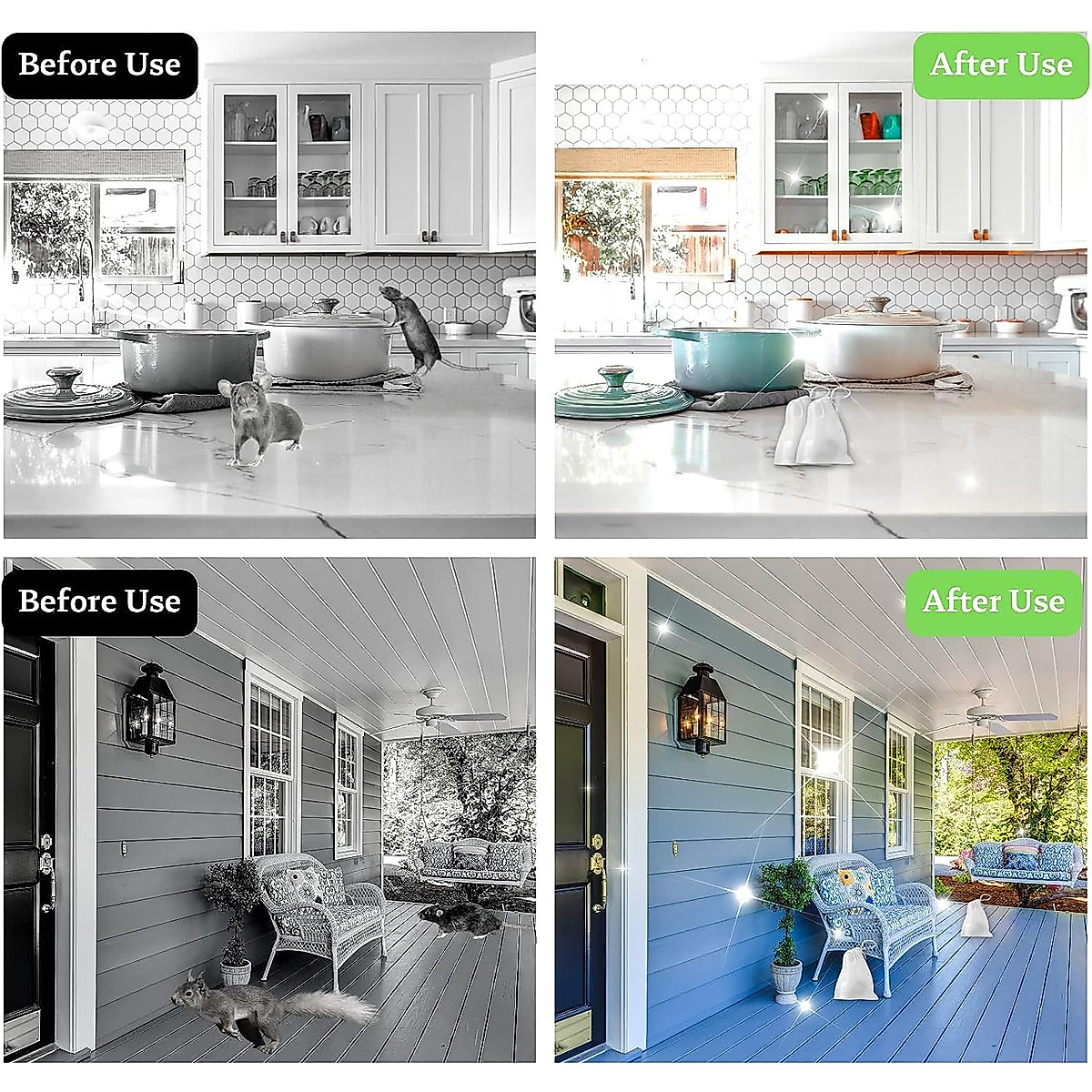 Cadorabo Mouse Repellent, Rodent Repellent Peppermint Oil to Repel Mice and Rats, Mice Repellent for House Squirrel Repellent for Attic Garage RV, Effective and Long Lasting 10 Pack Indoor&Outdoor Use