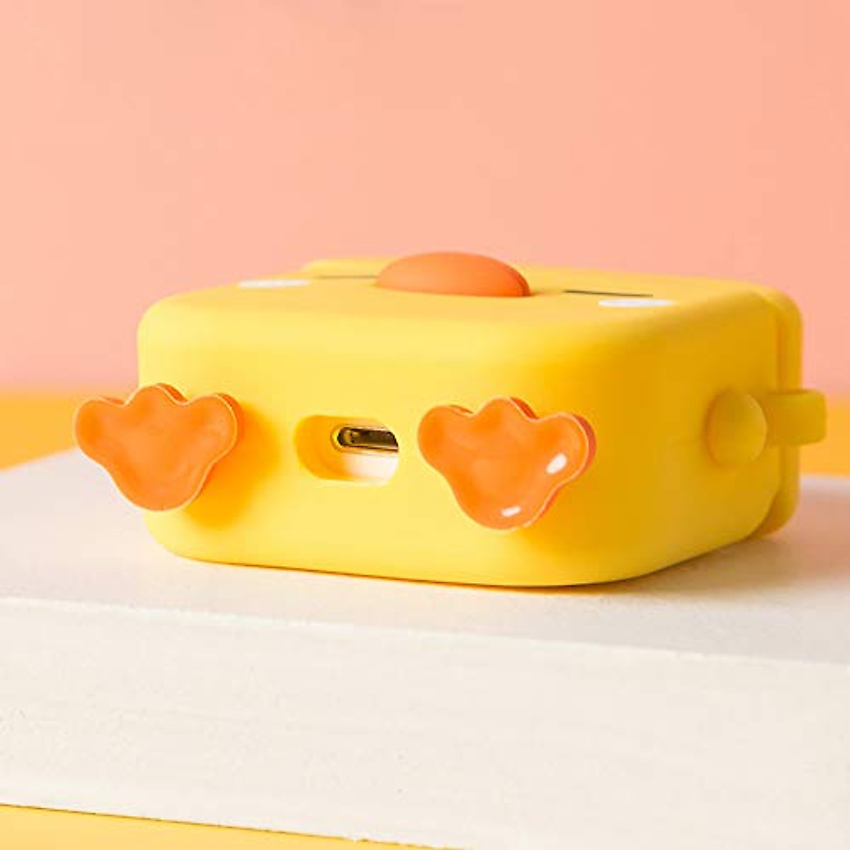 LUVI Compatible with Airpods Pro2 Case Cute Cartoon Lovely Duck Chicken Soft Rubber Silicone Flexible 3D Cover with Hand Strap Support Wireless Charging Luxury Fashion Skin for Airpods Pro2