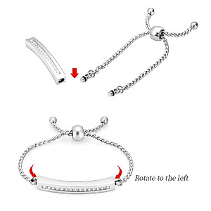 Shiny Crystal Cremation Bracelet for Ashes for Women Cube Urn Bangle Locket Ash Holder Memorial Jewelry Bracelet Keepsake Gift (Silver)