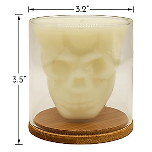 Halloween Decorations Skull Glass Candle Scented Candles Glowing Skull Design Indoor Holiday Decoration Gifts for Adults Women
