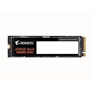 Gigabyte AORUS Gen4 5000E SSD 1TB SSD PCIe 4.0 NVMe M.2 Internal Solid State Hard Drive with Read Speed Up to 5000MB/s, Write Speed Up to 4600MB/s, AG450E1TB-G