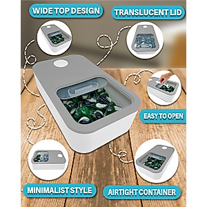 Skywin Laundry Pod Slide Lid Container - Laundry Room Storage for Detergent Pods, Great for Dishwasher Pods