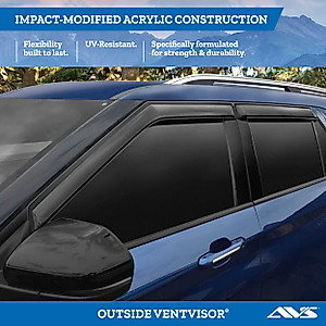 Auto Ventshade [AVS] Ventvisor / Rain Guards | Outside Mount, Smoke Color, 2 pc | 92613 | Fits 2000 - 2006 Chevrolet Monte Carlo
