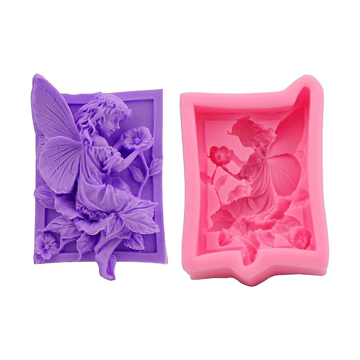 Soap Molds,Silicone Molds Angel Girl 3D Flower Fairy .Soap Molds for Soap Making Angel Soap Molds for Handmade Soap DIY Cake Baking Art Craft Decoration by Tecoail