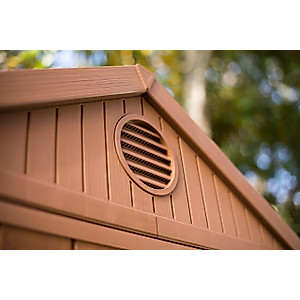 Keter Darwin 4x6 Resin Outdoor Storage Shed Kit-Perfect to Store Patio Furniture, Garden Tools Bike Accessories, Beach Chairs and Lawn Mower, Brown