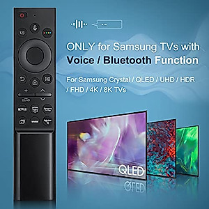 Replacement Voice Remote for Samsung TVs, only for Samsung-TV-Remote with Voice Function, for Samsung QLED UHD HDR FHD 4K 8K Smart TV