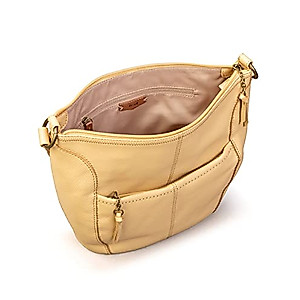 The Sak womens Iris Large Hobo Bag in Leather, Buttercup Ii, One Size US