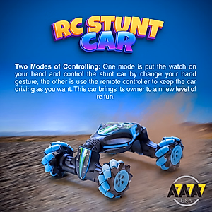 AAA777USA Remote Control Stunt Car with Gesture Control, Off-Road Drift Stunt Twist Car with 360 Degree Slips & Flips RC Toys for Kids and Adults – Birthday Gifts for Kids (Big Size)