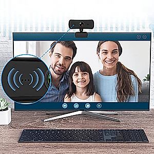 Ayyufe Digital Webcam High Clarity Stable Transmission Automatic Recognition 1600x1200P MIC Computer Camera for Teleconference Digital Computer Supply