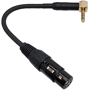 CESS-252 Right Angle 4.4mm to 4 Pin XLR Female Jack Headphone Adapter Cable