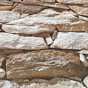 SimpleLife4U Self-Adhesive Shelf Liner Removable Contact Paper Refurbish Apartment Dorm Shop Ugly Wall, Modern Bricks, 17.7 Inch By 9.8 Feet