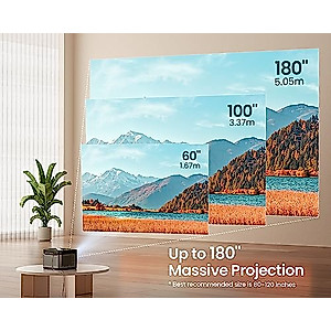 Dangbei Mars 1080p Full HD Projector, 2100 ISO Lumens Movie Projector, Native Licensed Netflix, Dual 10W Dolby Audio Speakers, Auto Focus, Auto Keystone Correction, Screen Fit, Obstacle Avoidance