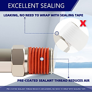 ChillWaves Automotive T-Style Air Plug, 1/4" NPT Male Pneumatic Plugs, Air Compressor Accessories Fittings(10-PACK)