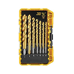 DEWALT Titanium Nitride Coated Drill Bit Set, Pilot Point, 21-Piece (DW1361)