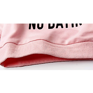 MIEKISA Baby Girls Newborn 3PCS Top T Shirt Pants Headband Infant Clothing Sets (0-6 Months, Pink)