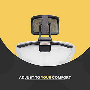 ERGOKING Headrest Compatible with Herman Miller Aeron Remastered Fully Adjustable Height & Tilt, Removable Coat Hanger Graphite Frame, Graphite Mesh