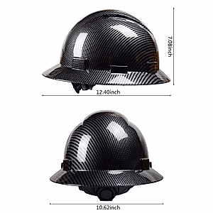 Full Brim Hard Hat with Fas-trac Suspension (Black & Silver)