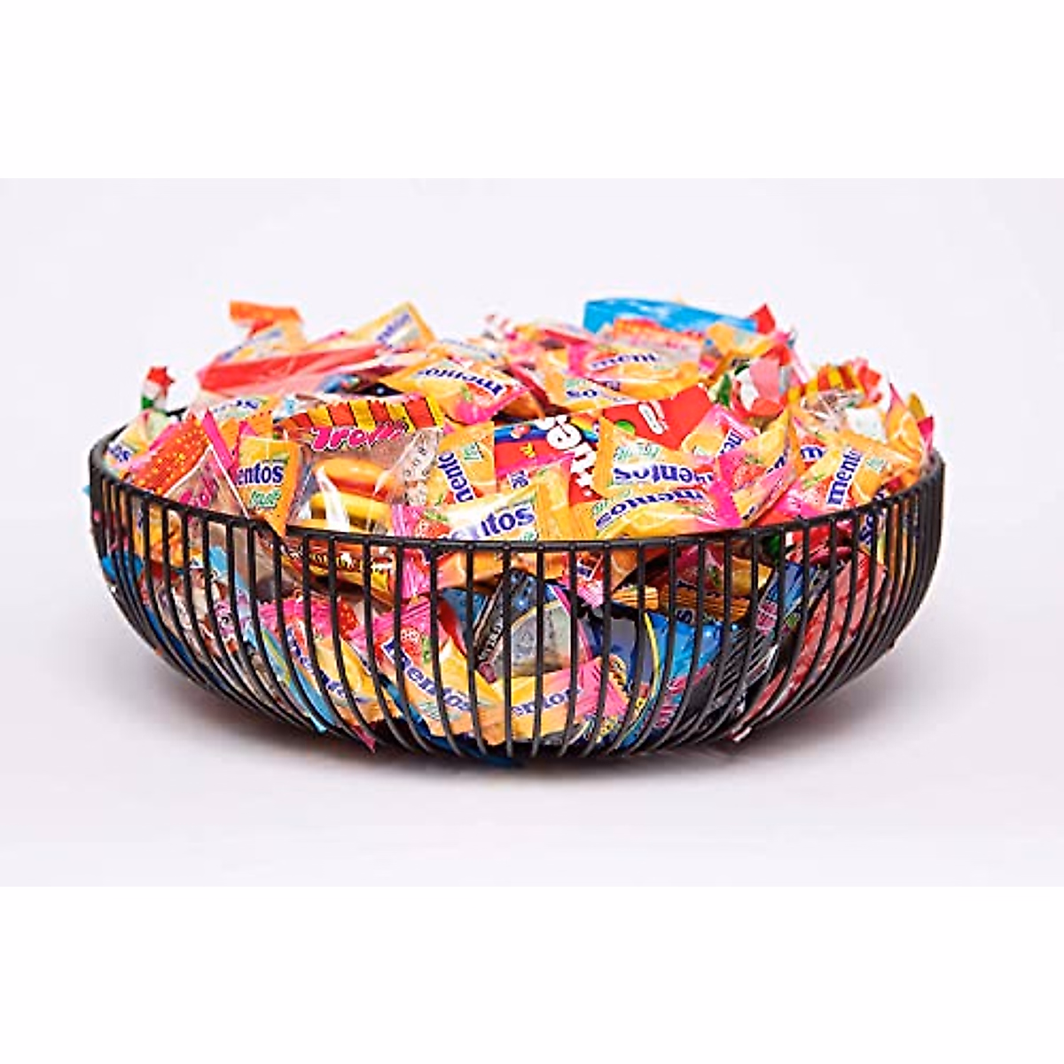 Black Metal Wire Fruit Basket Bowl For Kitchen,Living Room,Office - Large Decorative Centerpiece To Display Fruit, Vegetables, Bread, Candy, Household Items Or Use As A Gift Basket