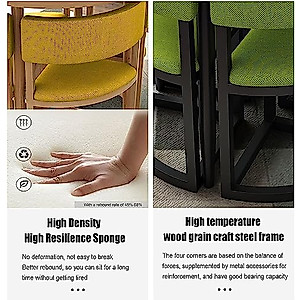 Dining Table and Chair Set, Folding Dining Table C Modern Conference Room Table,Business Dining Table,Negotiation Reception Tables and Chairs,Space-Saving Sales Office Shops Meetings 80cm Small Round