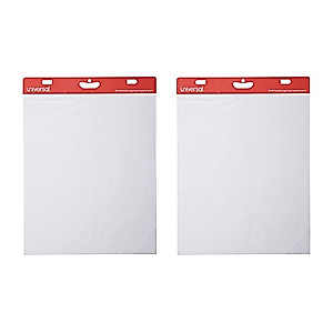 Universal UNV-35603 25 in. x 30 in. Unruled Self-Stick Easel Pad - White (30 Sheets, 2/Carton)