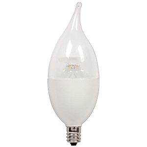Westinghouse 0512900 60W Equivalent C13 Soft White LED Light Bulb with Candelabra Base