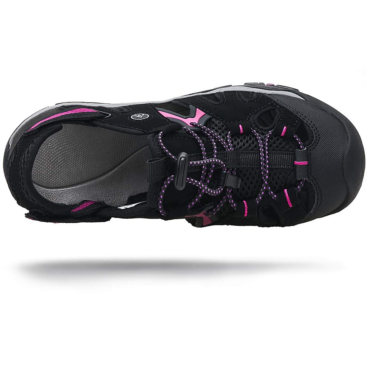 atika Women Athletic Outdoor Sandal, Closed Toe Lightweight Walking Water Shoes, Summer Sport Hiking Sandals, Phoenix Balck & Violet, 6