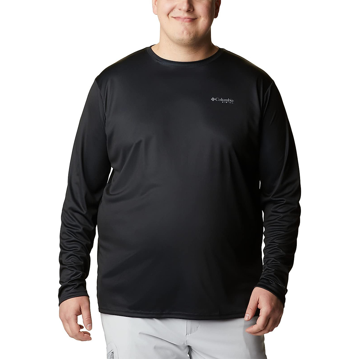 Columbia Men's Standard Terminal Tackle PFG Fish Flag LS, Black/Graphite, Medium