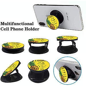4 Pack Foldable Expanding Cell Phone Finger Stand Holder Compatible with All Smartphones and Tablets Yellow Rose Gold Rainbow Pineapple