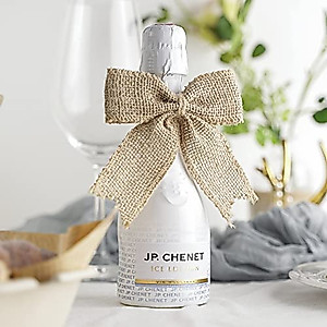 AIMUDI Natural Burlap Bows Rustic Gift Bows Christmas Wreath Bows 4 Inch Handmade Small Burlap Farmhouse Bows for Crafts Gift Wrapping Christmas Tree Wedding Home Decor Thanksgiving - 12 Counts