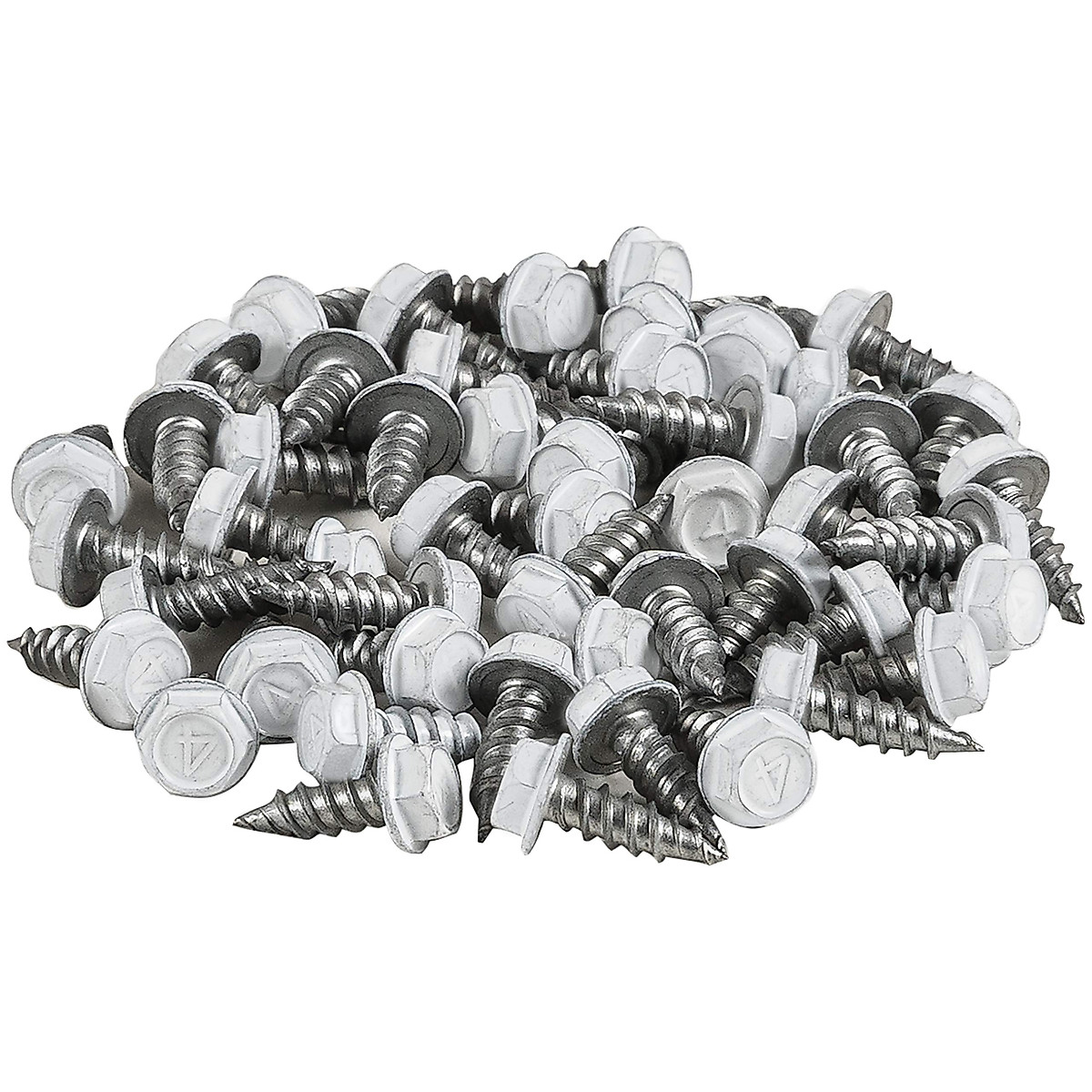 LeafTek Screws in White | Package of 50 | 1/2" White Self-Tapping Screws