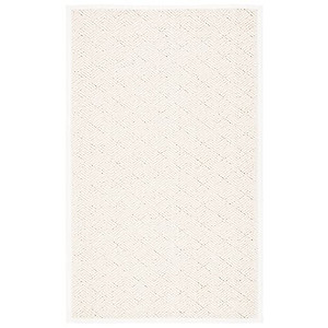 SAFAVIEH Natural Fiber Collection 3' x 5' Ivory NF487A Handmade Premium Wool & Jute Area Rug
