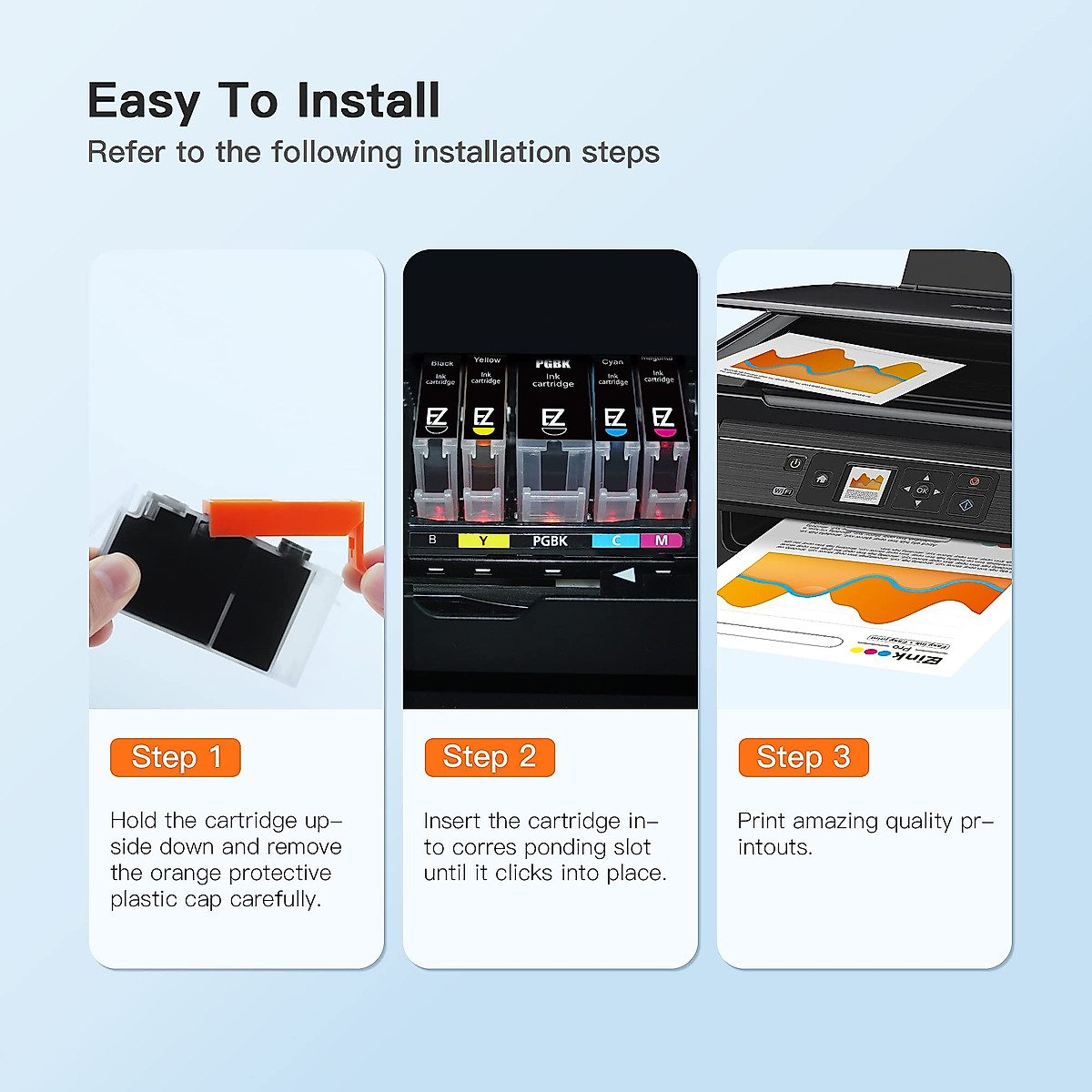 E-Z Ink Pro PGI-250XL CLI-251XL Compatible Ink Cartridges Replacement for Canon 250 251 XL for Pixma MX922 MX920 IP8720 iX6820 MG5520 MG6620 MG7520 MG7120 (PGBK Black Cyan Magenta Yellow, 15 Pack)